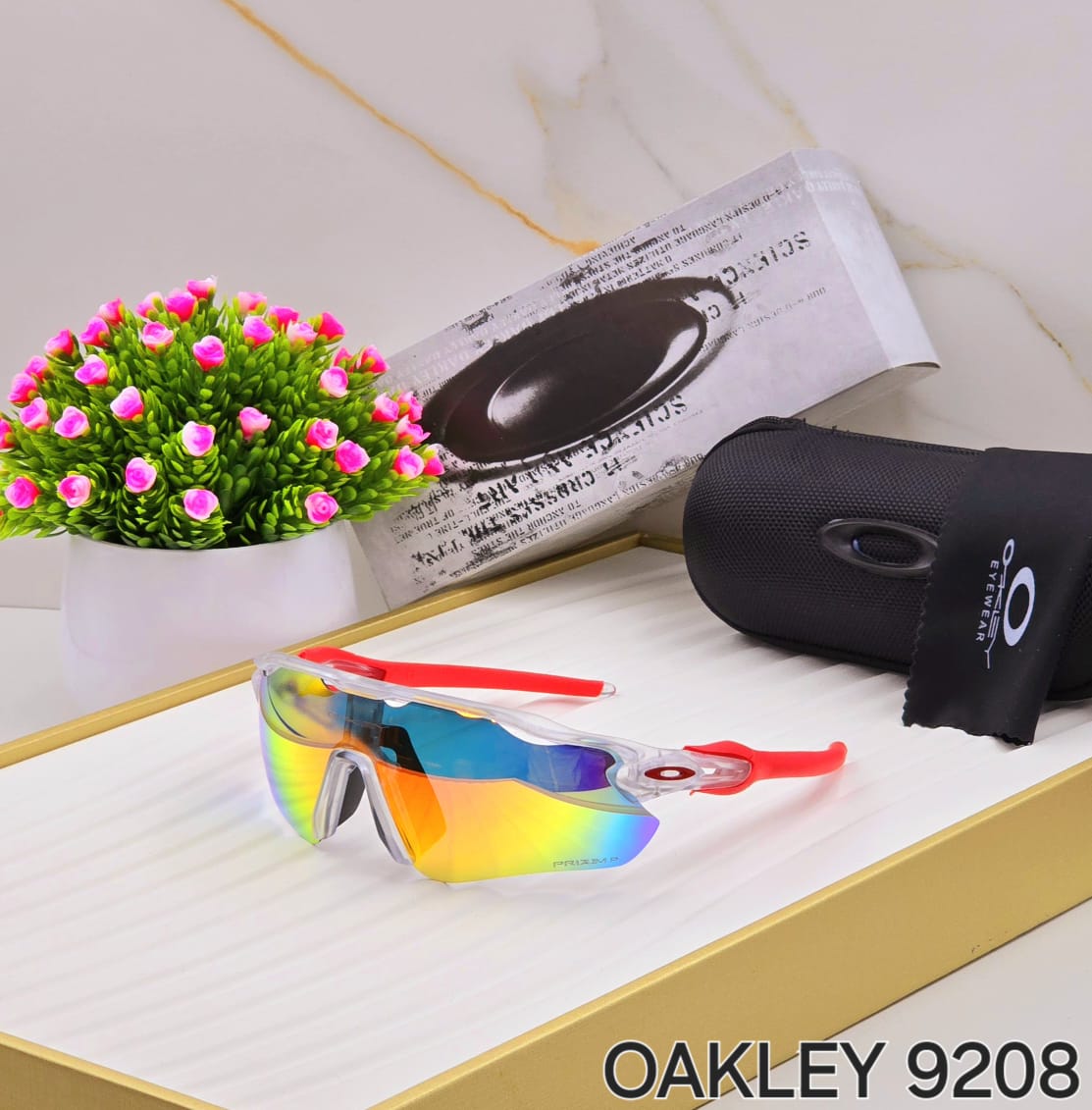 Oakley RADER-EV Sports ( Red Mirror & Clear ) – Timeszone.in